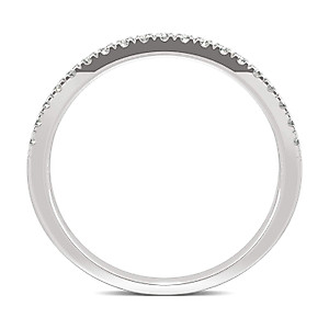 14K White Gold 1.5mm Round Moissanite Wedding Band-size 9 0.29cttw DEW by Charles & Colvard