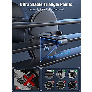 SUPERONE [2024 Upgraded] Fits MagSafe Car Mount, [Strongest Magnets] Magnetic Phone Holder for Car, 2 in 1 Stable Dashboard & Air Vent Car Phone Mount for iPhone 15 14 13 12 Pro Max