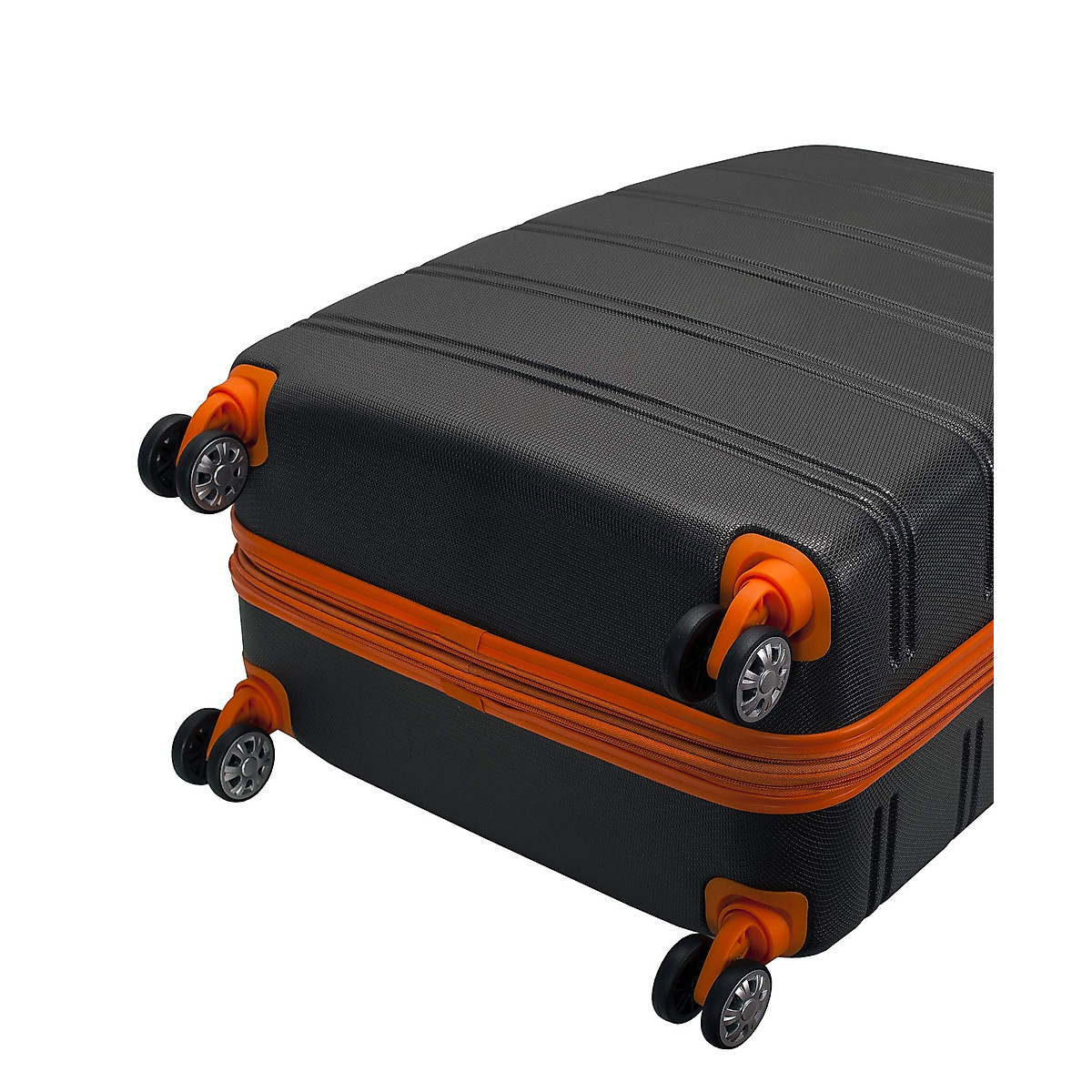 Rockland Melbourne Hardside Expandable Spinner Wheel Luggage, Charcoal, 2-Piece Set (20/28)