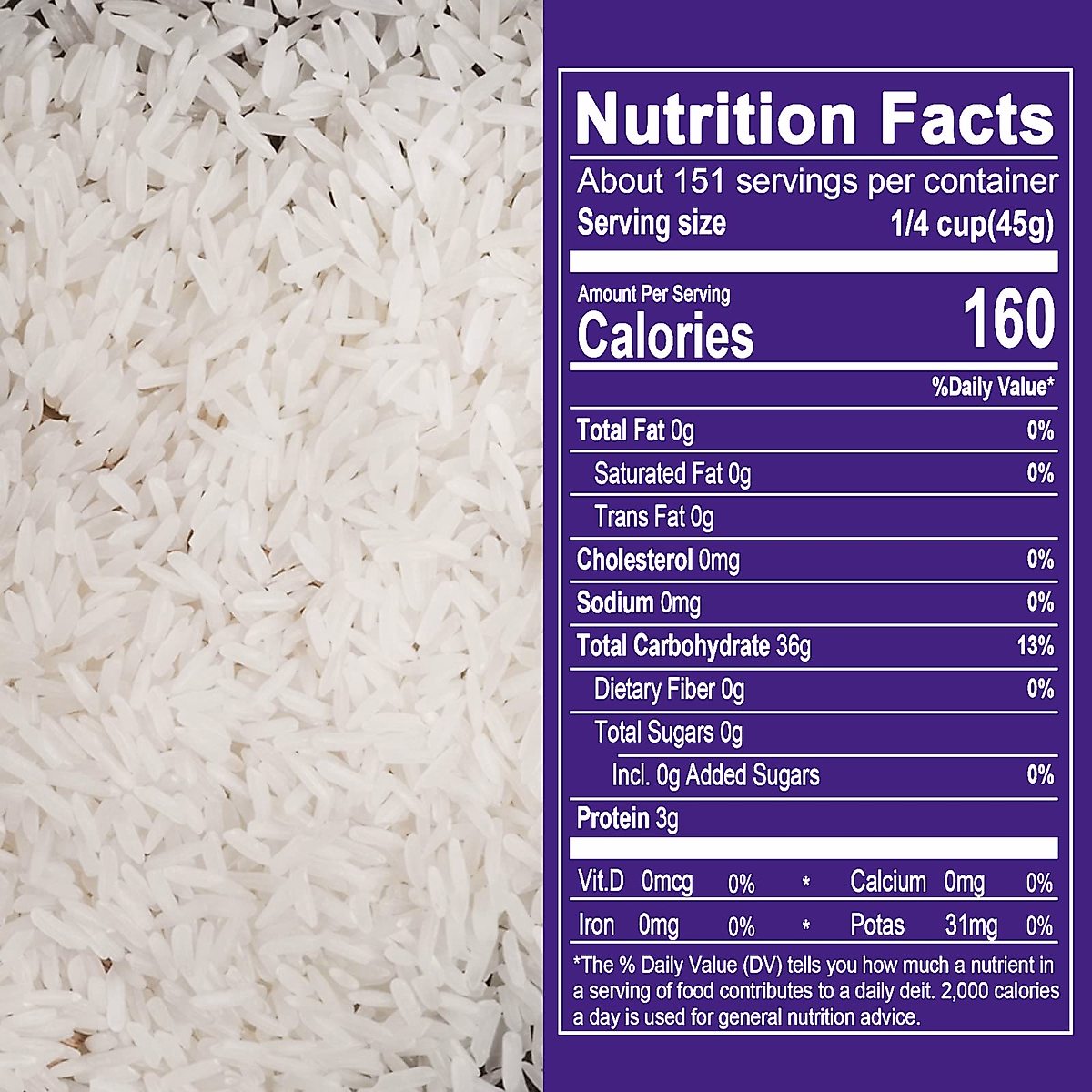 XIANG NA LAN Thai Hom Mali Jasmine Rice, Long Grain Non-GMO Jasmine Rice, 15 Pounds, Pack of 1