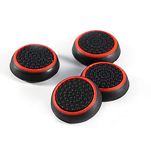 070 Cover Cap 4Pcs Replacement Silicone Controller Thumb Stick Grip Cover Joystick Cap for PS3 PS4 Xbox Thumb Stick Cover (red)