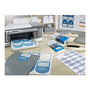 Avery Arched Wine Labels with Sure Feed for Laser Printers, 4.75" x 3.5", 40 White Labels (22826)