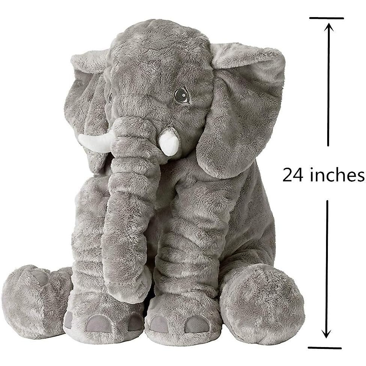 Hmcghie Giant Elephant Stuffed Animals Oversized 24 Inch Large Stuffed Elephant Pillow Toy Gray Gifts for Kids Girlfriend Home Decor