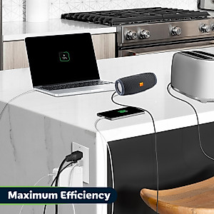 TOPGREENER 5.8A Ultra-High-Speed USB C Wall Outlet Charger, 15A Duplex Tamper-Resistant Receptacle Plug, Charging Power Outlet with USB Ports, Electrical USB Socket, UL Listed, TU21558AC, White