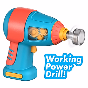 Educational Insights Design & Drill Build-It Bucket with Electric Drill Toy, 41 Pieces, Preschool STEM Toy, Gifts For Boys & Girls, Ages 3+