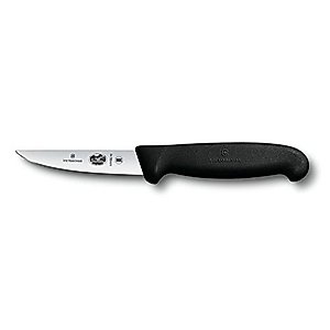 Victorinox Fibrox Boning Utility Knife with Black Handle, 4 inch