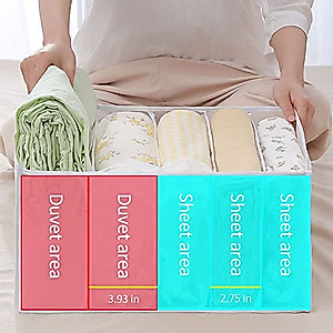 Spida Mount Foldable Sheet Organizer, Bed Sheet Organizer Foldable, Individual Foldable Bed Sheet Set Organizer, Sheet Organizer Foldable Box (white, 2 pcs 5 grids)