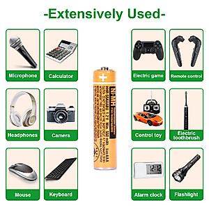 6 Pack 550mAh 1.2V AAA Rechargeble Battery,HHR-55AAABU NI-MH Replacement Battery for Pasonic Cordless Phones