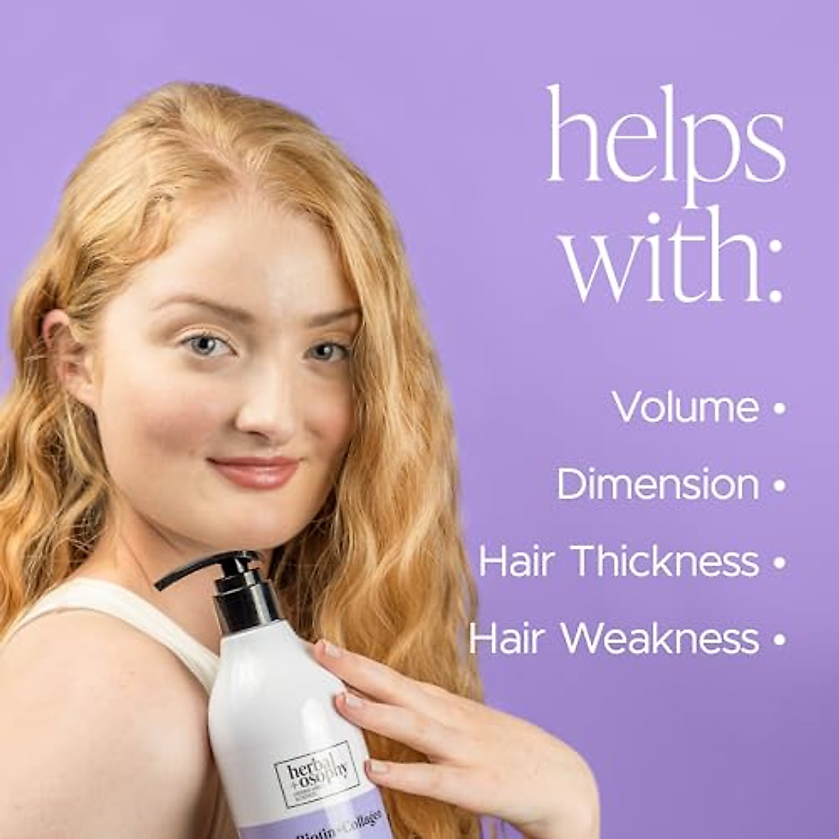 16.9 Fl Oz Biotin & Collagen Conditioner, Hair Growth Thickening Conditioner, Repair Dry, Damaged Thinning Hair, Infused with Vitamin B7 & Argan Oil, Free of Sulfate, Parabens and Gluten