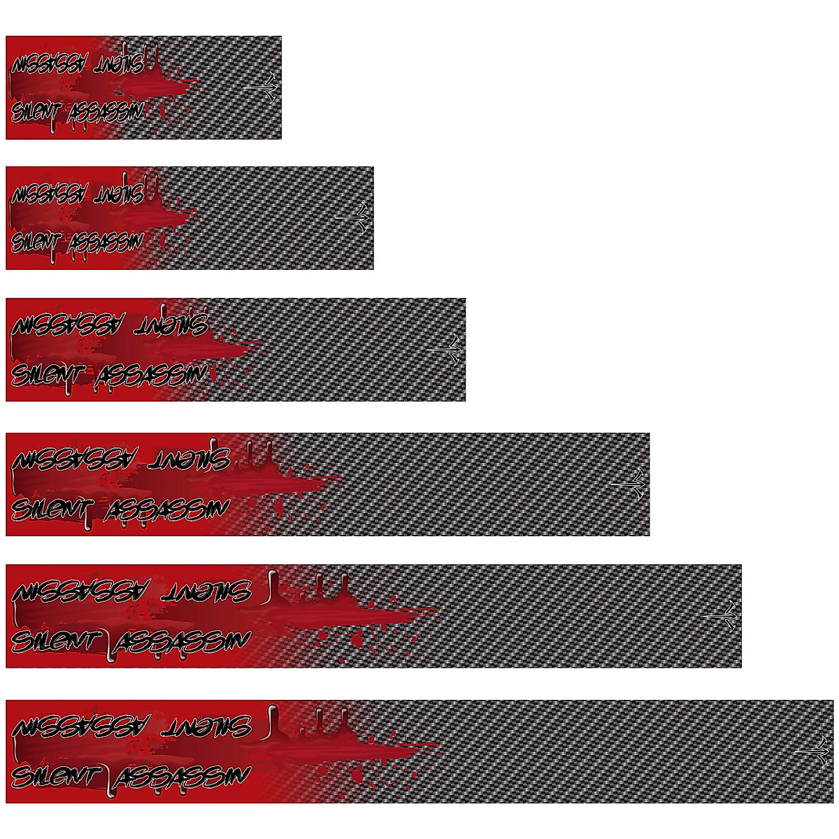 White Water Archery Non-Laminated Silent Assassin Red Carbon Fiber Fade 2 Arrow Wraps 15 Pc Pack Choose Length Width (7, 1)