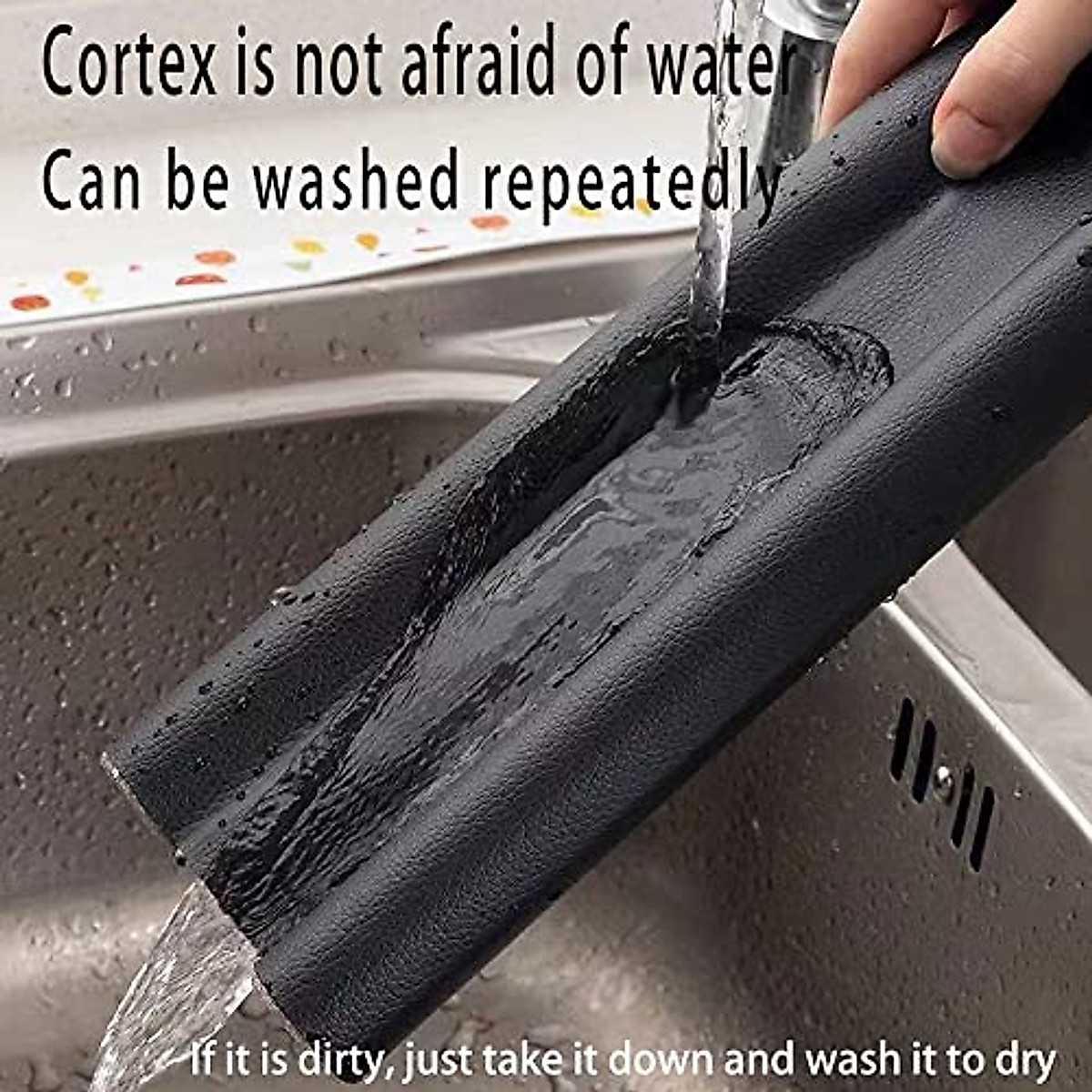 Door Draft Stopper Weather Stripping Noise Blocker - Under Door Draft Noise Blocker Gap Stoppers Entry Door Draft Guard for Bottom of Doors Adjustable (Black)