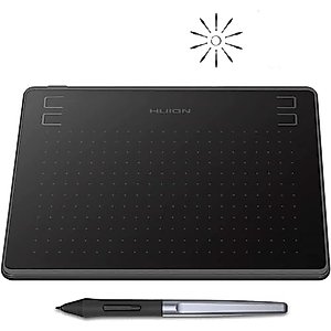 Drawing Tablet HUION HS64 Beginner Graphics Tablet OSU Tablet with Battery-Free Stylus 8192 Pressure Sensitive for Dgital Art, Painting & Design, Compatible with Windows, Mac, Android & Linux Black
