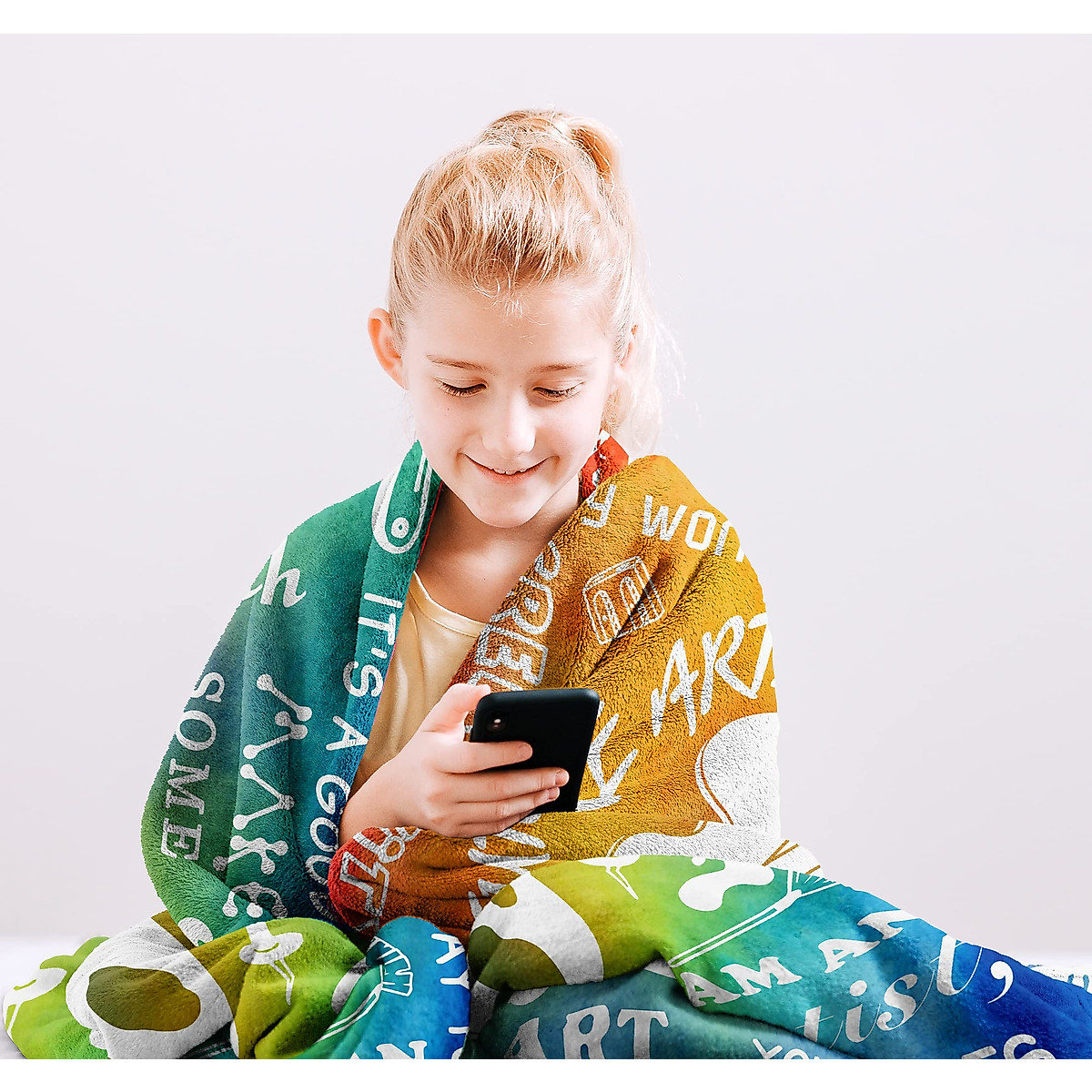 Muxuten Gifts for Artists - Artist Gifts Blanket 60"X50" - Art Teacher Gifts - Gifts for Artists Women - Art Gifts for Girls - Gifts for Painters - Drawing Gift, Birthday Gift for Art Lovers Teen Kids