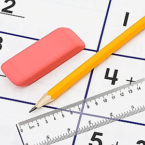 Chris.W 20 Pack Clear Plastic Ruler 6 Inch Straight Ruler Flexible Ruler with Inches and Metric for School Classroom, Home, or Office (Clear)