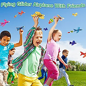 Valentine’s Day Card for kids, 28 Pack Foam Airplanes Set with Valentines Greeting Cards for Boys Girls, Valentine Treat Bags Stocking Stuffers Classroom Prize Party Favors Toy Exchange Gifts