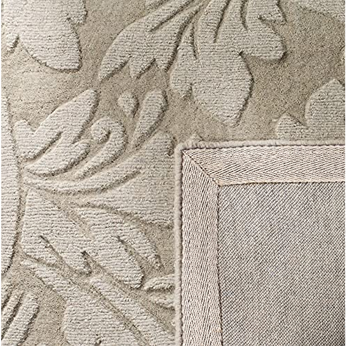SAFAVIEH Impressions Collection Area Rug - 5' x 8', Sage, Handmade Wool, Ideal for High Traffic Areas in Living Room, Bedroom (IM344C)