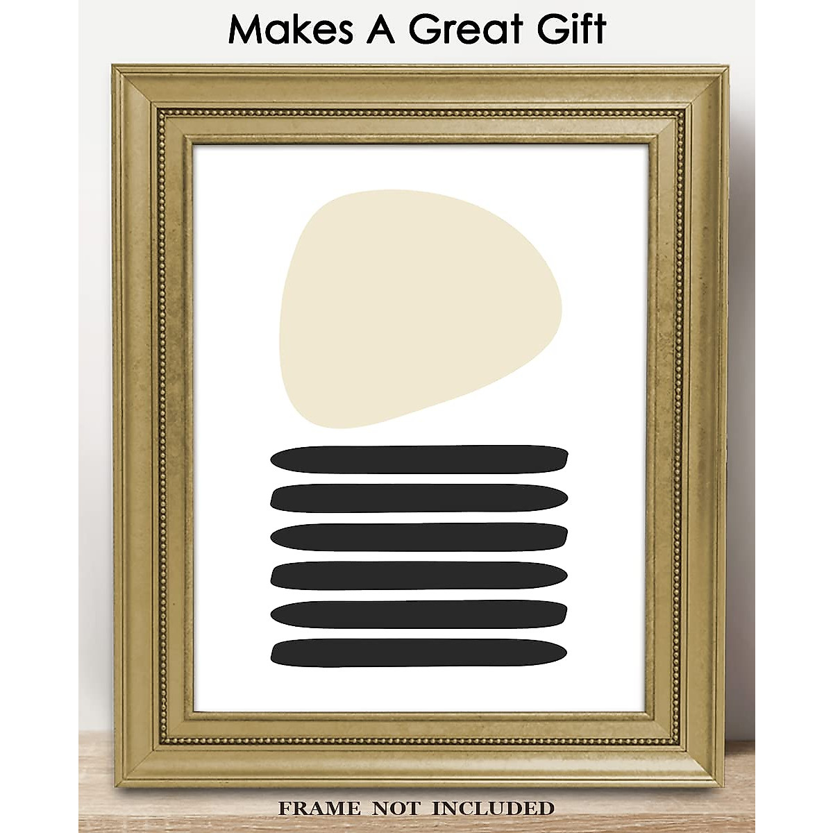 Geometric Shapes Abstract Wall Art: Minimalist, Aesthetic & Boho Wall Art Print for Home, Office, Dorm, Bedroom & Living Room Decor - Creative Housewarming Gift Idea | Unframed Posters 8x10