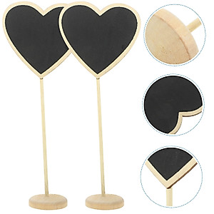 Cabilock 12pcs Decorative Ornaments Mini Erasable Chalkboards Place Cards for Weddings Small Blackboards Tabletop Chalkboard Signs Small Chalkboard Signs with Stand Buffet Wooden Bush