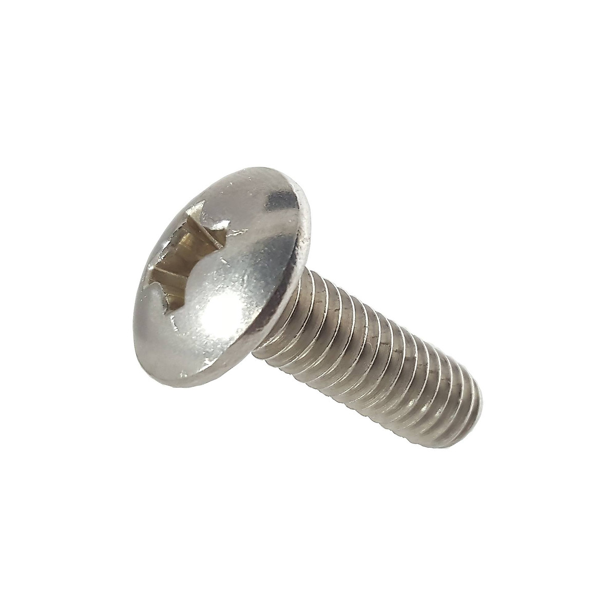 10-32 x 1/2" Truss Head Machine Screws, Full Thread, Phillips Drive, Stainless Steel 18-8, Bright Finish, Machine Thread, Quantity 100 Pieces by Fastenere