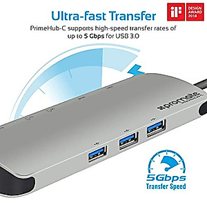Promate All-in-One USB Type-C Hub (Charging) Silver