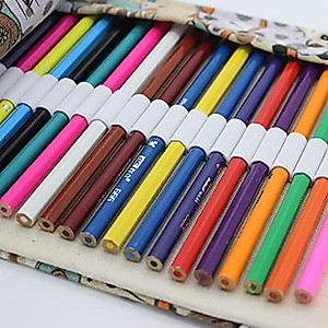 3 Pack Cute Pencil Roll Holder Bags12 Slots 24 Slots 36 Slots Pen Organizer Bag Pouch for Students Office
