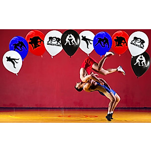 Atsmoicy 50 Pieces Wrestling Balloon Wrestling Match Themed Baby Shower Birthday Party Supplies Decorations Favors Balloon