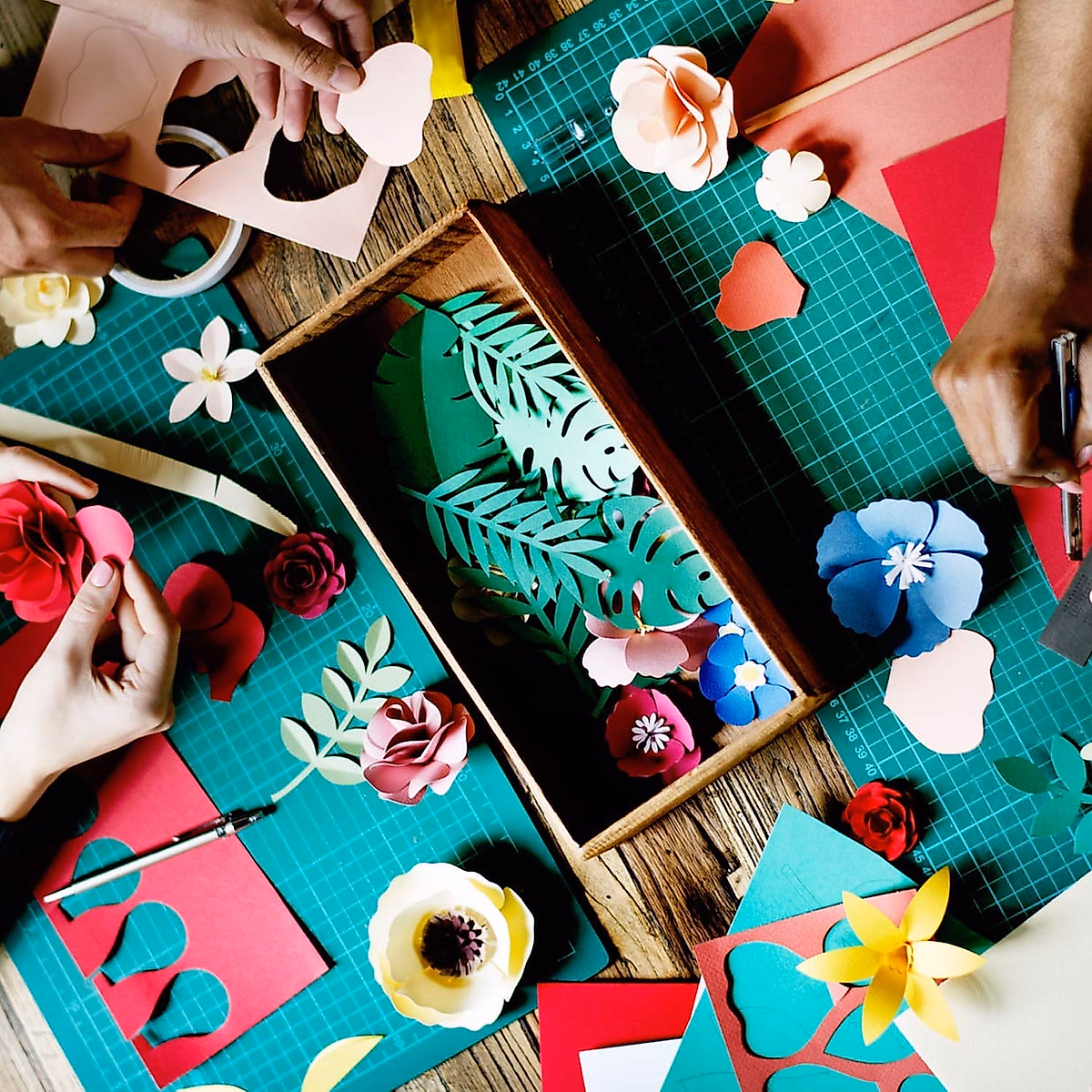 Hamilco Colored Cardstock Scrapbook Paper 8.5" x 11" Fuchsia Pink Color Card Stock Paper 50 Pack