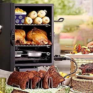 TIKSCIENCE Heating Element Fits for Masterbuilt Smoker Parts, Thermostat Analog Control with Power Cord Fit for Electric Smoker and for Turkey Fryers Skillet Charbroil 1500W Replacement