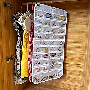 BB Brotrade Hanging Jewelry Organizer,Accessories Organizer,80 Pocket Organizer for Holding Jewelries