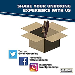 Wahl Large Handled Beard Brush with 100% Boar Bristles with Firm Natural Hair for Grooming & Styling – Wood Handle for Beards, Mustaches, Skin & Hair Care – Model 3347