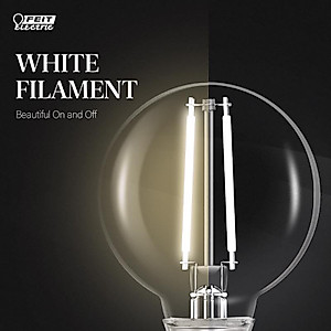 Feit Electric White Filament G25 E26 (Medium) Filament LED Bulb Daylight 40 Watt Equivalence 3 pk
