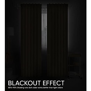 Utopia Bedding Curtain for Bedroom - Rod Pocket Blackout Curtains 84 Inch Length 2 Panels Set - Thermal Curtains & Drapes for Living Room, Bedroom, 52W x 84L Inches, Olive