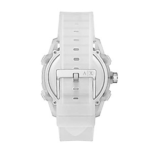 A|X ARMANI EXCHANGE Men's Analog-Digital Clear Silicone Watch (Model: AX2963)