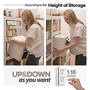 HOMEDANT House 5-Tier Laminated Metal Shelving Unit Adjustable Storage Utility Rack Heavy Duty Shelves Organization Multipurpose Shelf Kitchen Garage Pantry Closet 1Pack