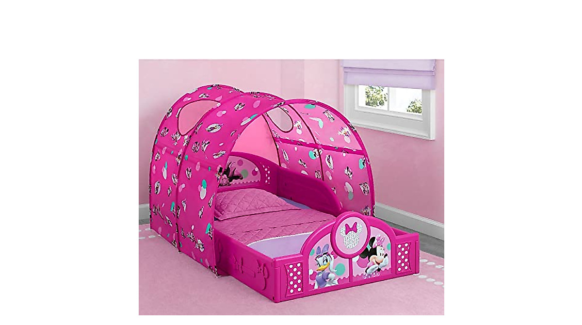 Disney Minnie Mouse Toddler Bed with Canopy - Safe & Fun Sleep Transition