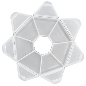 4pcs 7 Girds Bead Organizer, Clear Small Bead Organizers Jewelry Bead Storage Organizer Display Containers Case Box Mini Bead Storage Containers for Crafts Jewelry Screws Fishing Tackles