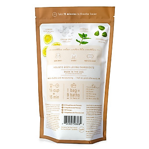 Village Naturals Breathe Foaming Body Soak, Epsom Salt, Essential Oils, Soothing Bubbles, Sea Salt 36 oz, Pack of 2