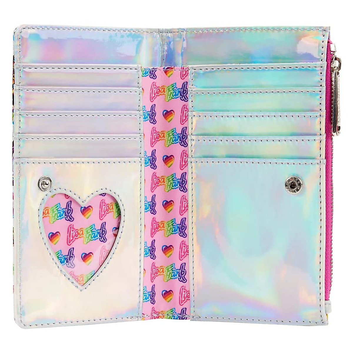 Loungefly Lisa Frank Iridescent Flap Wallet