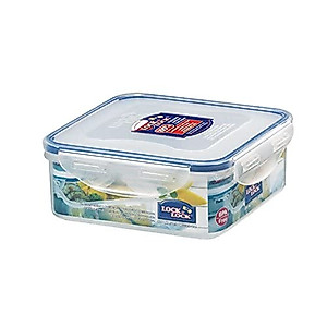 (Pack of 6) LOCK & LOCK Airtight Square Food Storage Container 29.41-oz / 3.68-cup