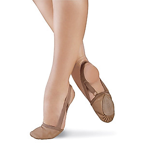 Balera Womens Dance Shoe Half-Sole Turner Leather Nude