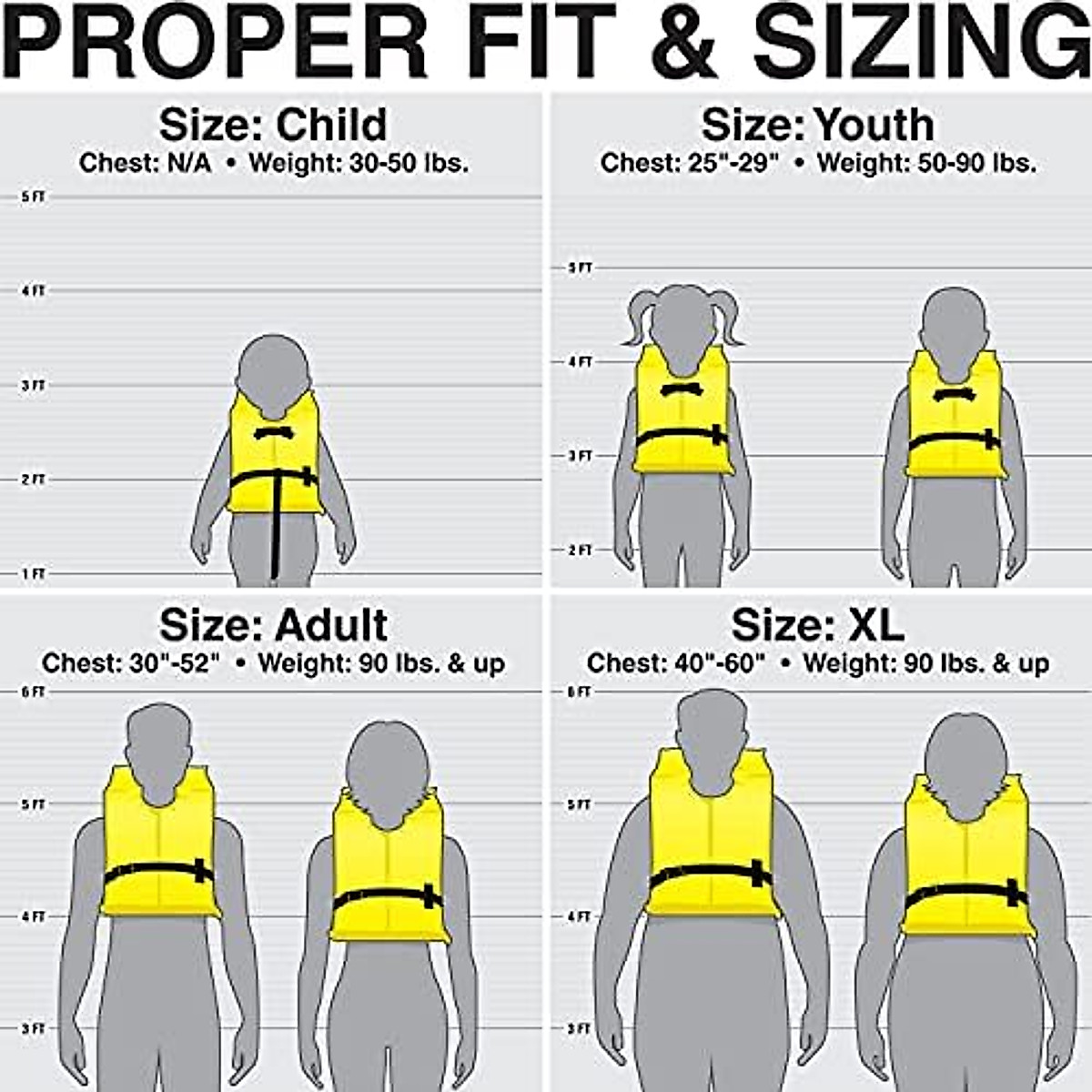 Seachoice Life Vest, Type II Personal Flotation Device, Orange, Youth