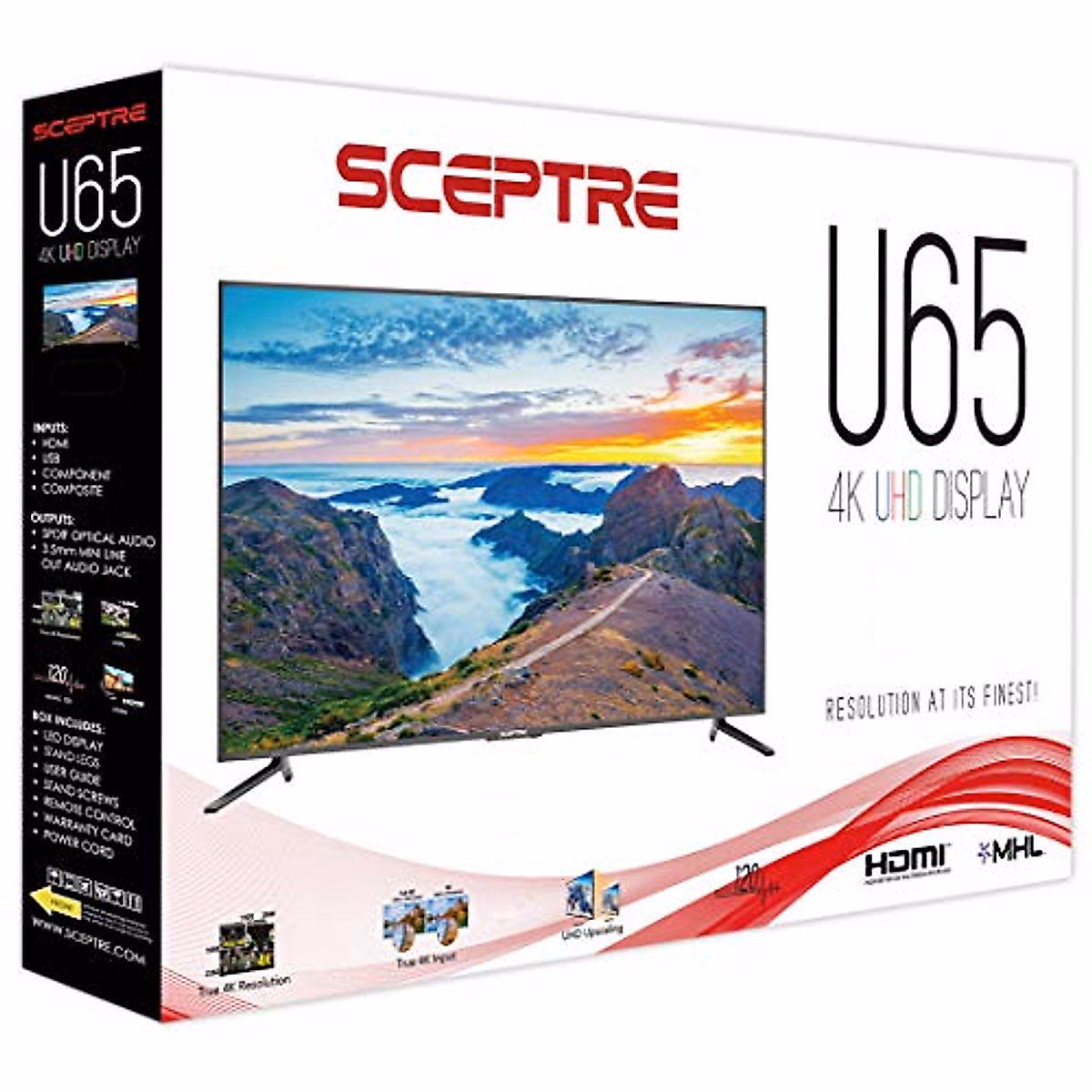 Sceptre 65" Class 4K (2160P) LED TV (U650CV-U)