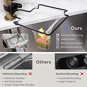 Homponent Kitchen Sink Drain Basket Food Catcher, Clog-Free, Mess-Free Drain Strainer Basket. Comes with 50 Pcs Disposal Filtering Mesh Bags for Kitchen Food Leftover.