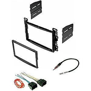ASC Audio Double Din Car Stereo Dash Kit, Wire Harness, and Antenna Adapter for Some Chevrolet Pontiac Saturn LAN11 Vehicles - Compatible Vehicles Listed Below