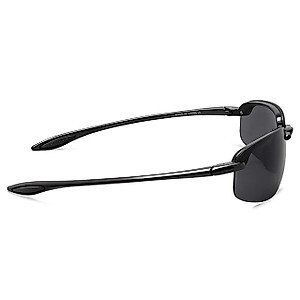 JULI Sports Sunglasses for Men Women Tr90 Rimless Frame for Running Fishing Baseball Driving MJ8001