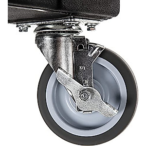 Carlisle FoodService Products Cateraide Plastic Insulated Dual Capacity Food Pan Carrier With Dolly, 10 Pan Capacity, 50 Inches, Black