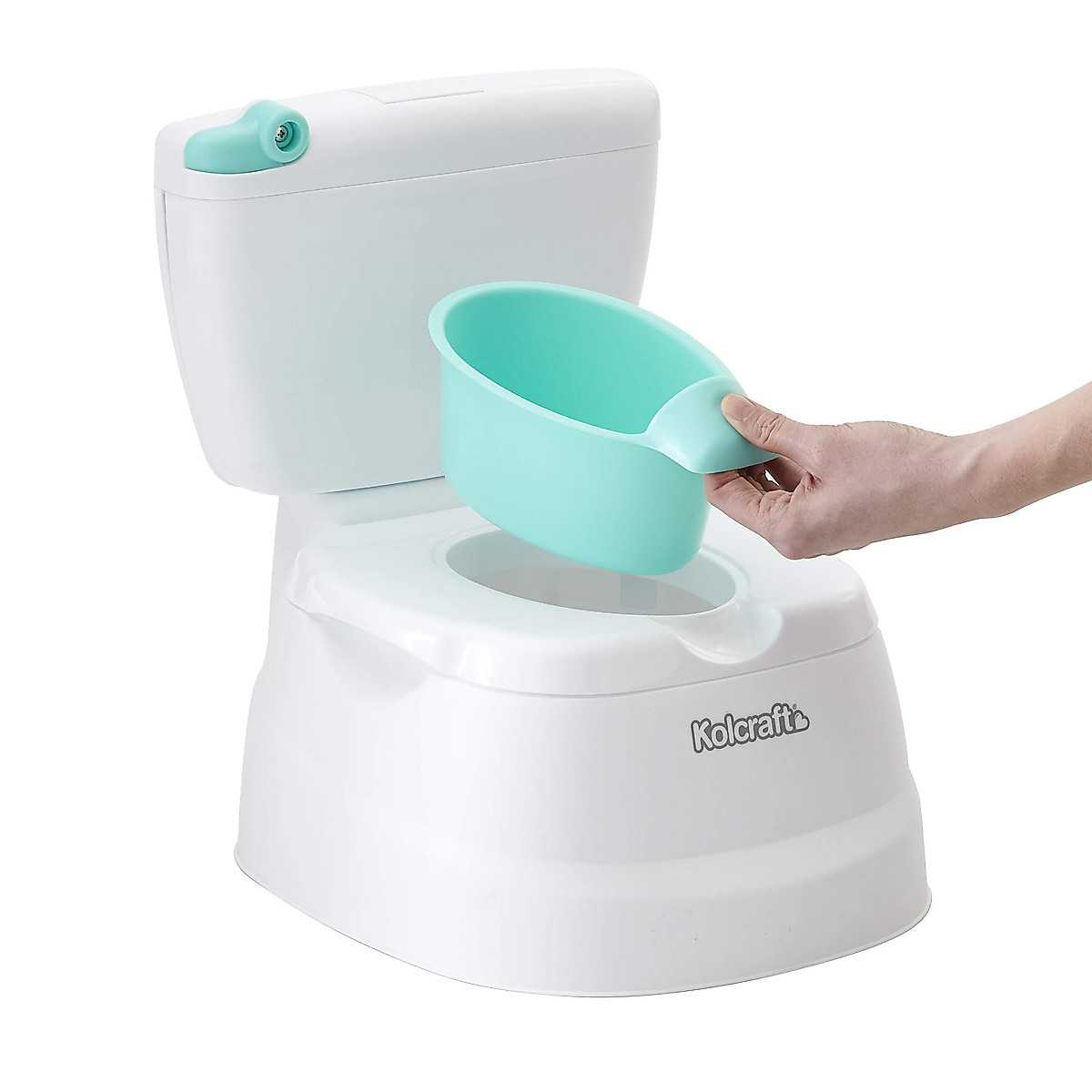 Kolcraft My Mini Potty Training Toilet, Training Potty for Toddlers, 2-in-1 Potty Seat for Boys and Girls - White