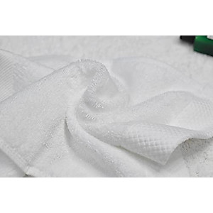 Face Towel White Washcloths Quick-Dry, Highly Absorbent, Soft Feel Face Towels, Premium Quality Flannel Face Towel 2 Pieces Pack