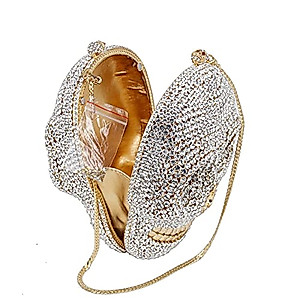 DJBM Halloween 3D Skull Clutch Purse Evening Bag Rhinestone Bag Crystal Metal Clutch for Women Evening Cocktail Party, Silver