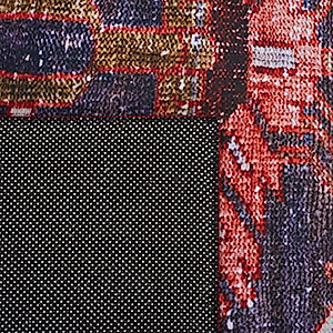 SAFAVIEH Tucson Collection Accent Rug - 3' x 5', Navy & Rust, Boho Persian Design, Non-Shedding Machine Washable & Slip Resistant Ideal for High Traffic Areas in Foyer, Living Room, Bedroom (TSN127N)